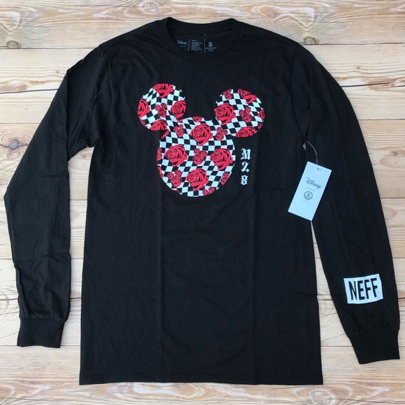 Neff | Shirts | Disney Collection By Neff Roses Mickey Mouse Tee | Poshmark